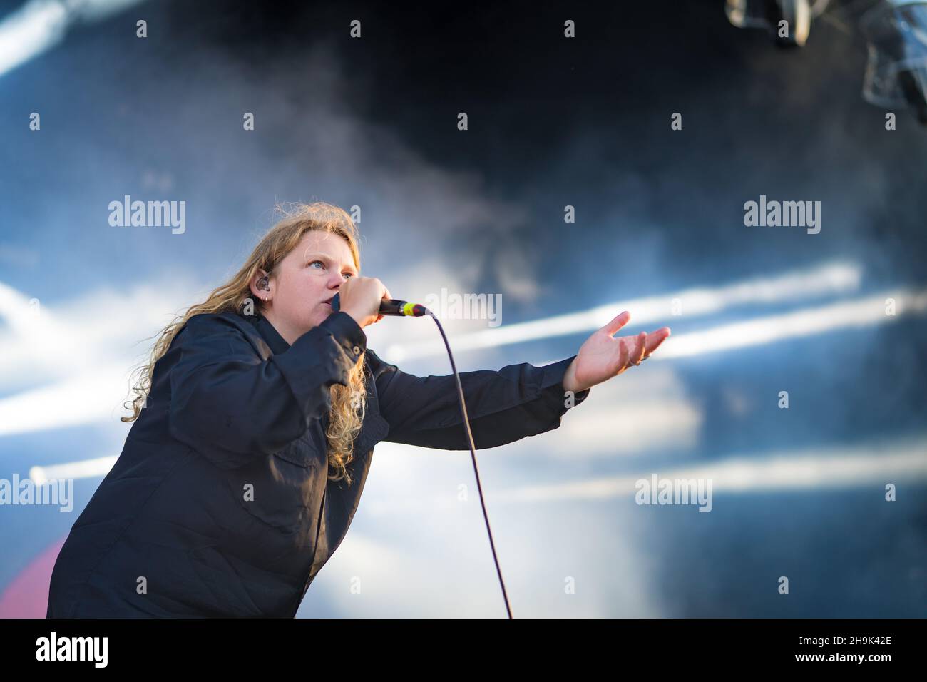 Kate Tempest performing at the 2019 End of the Road Festival in Larmer ...