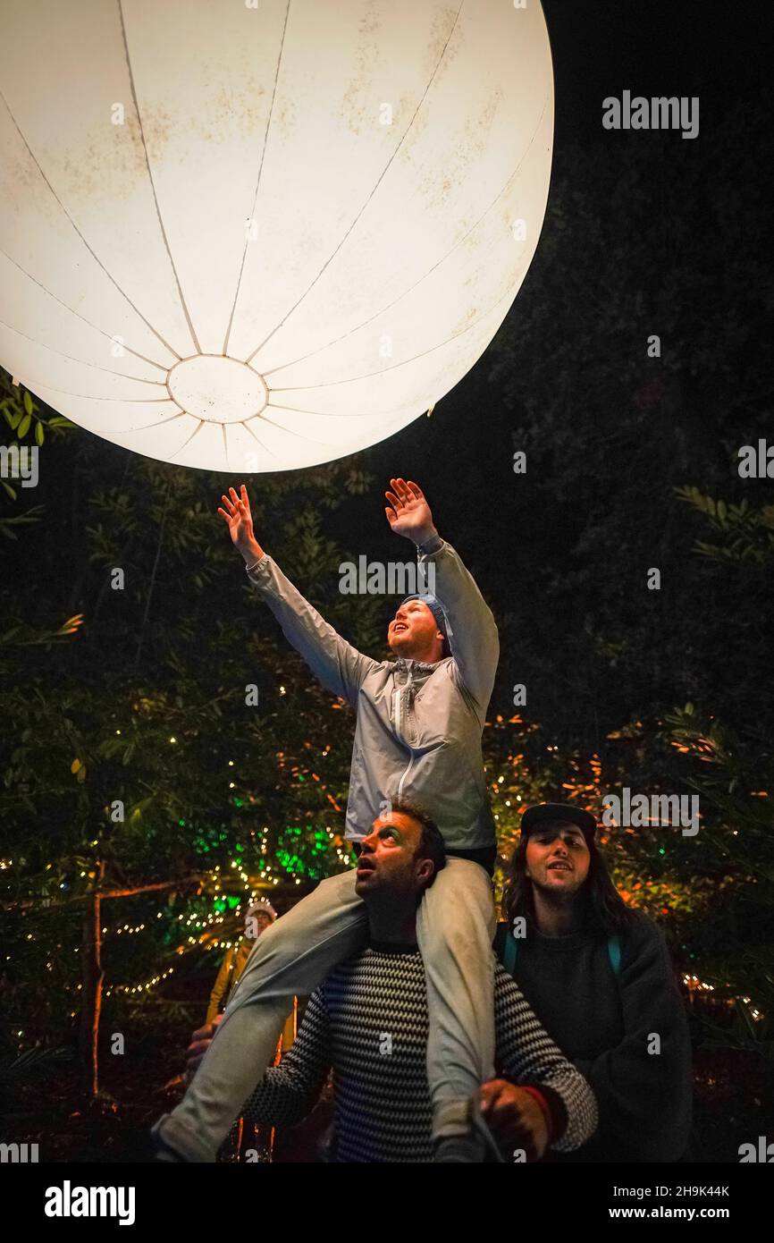 Festival goers at the 2019 End of the Road Festival. Photo date ...