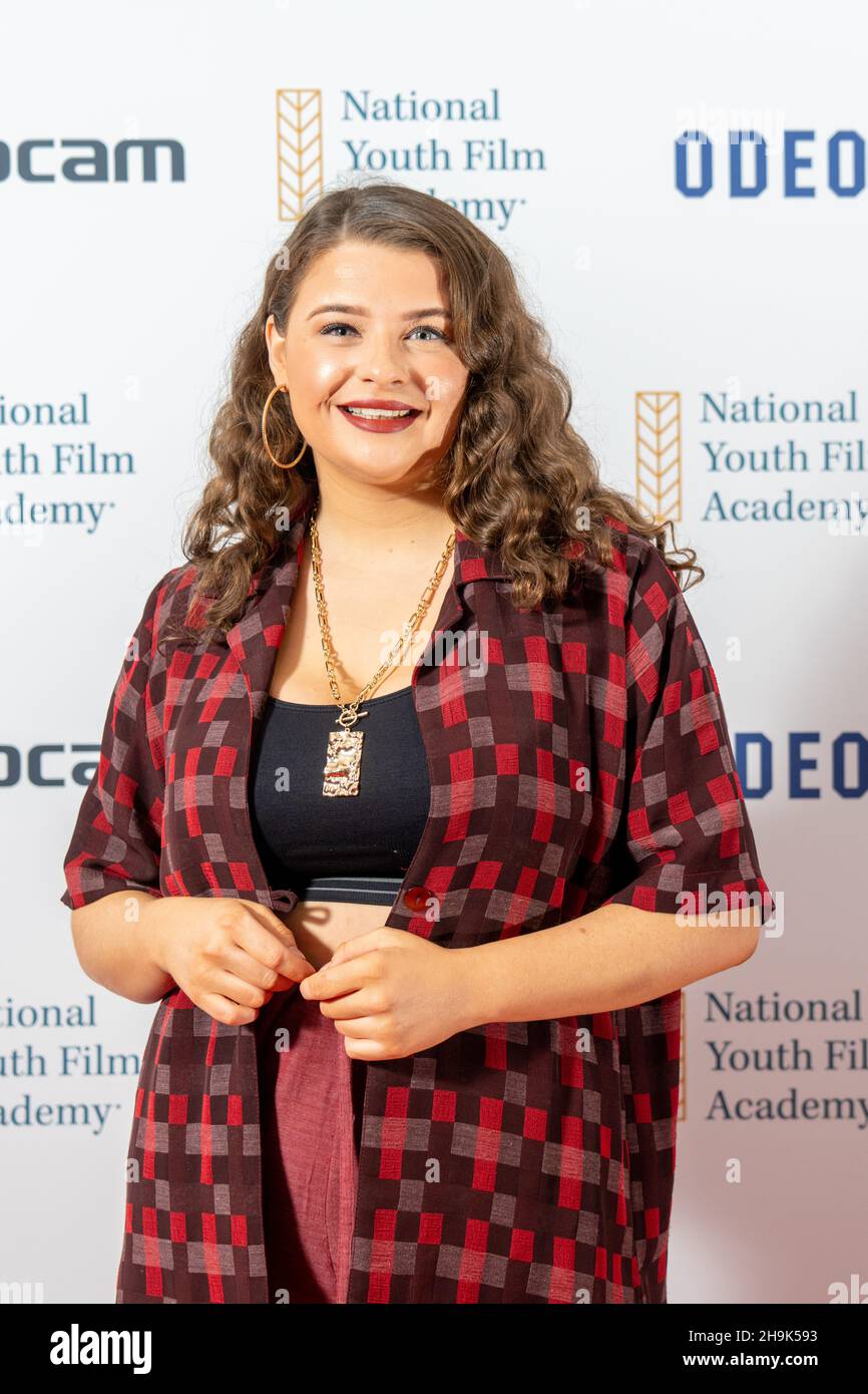 Abby Russell posing for photos on the red carpet before attending the ...