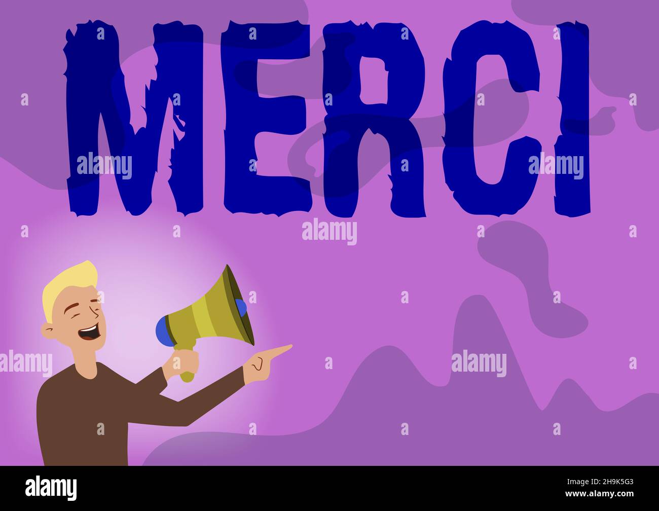 Text sign showing Merci. Conceptual photo what is said or response when ...