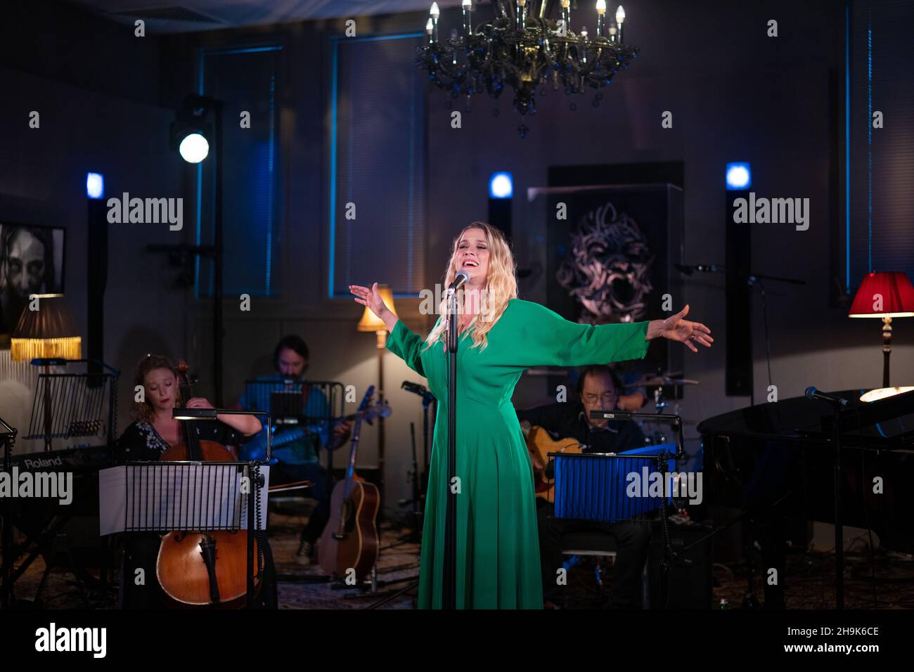 Alice Fearn performing live at L-Acoustics Creation in London as part ...