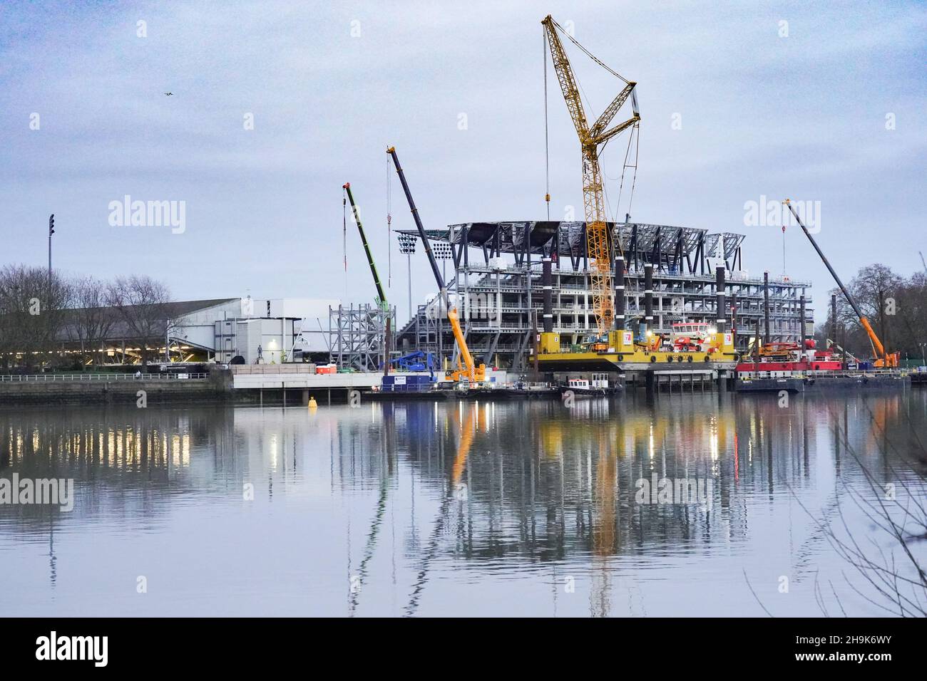 Views of a new Riverside stand being built at Fulham Football ClubÕs ...