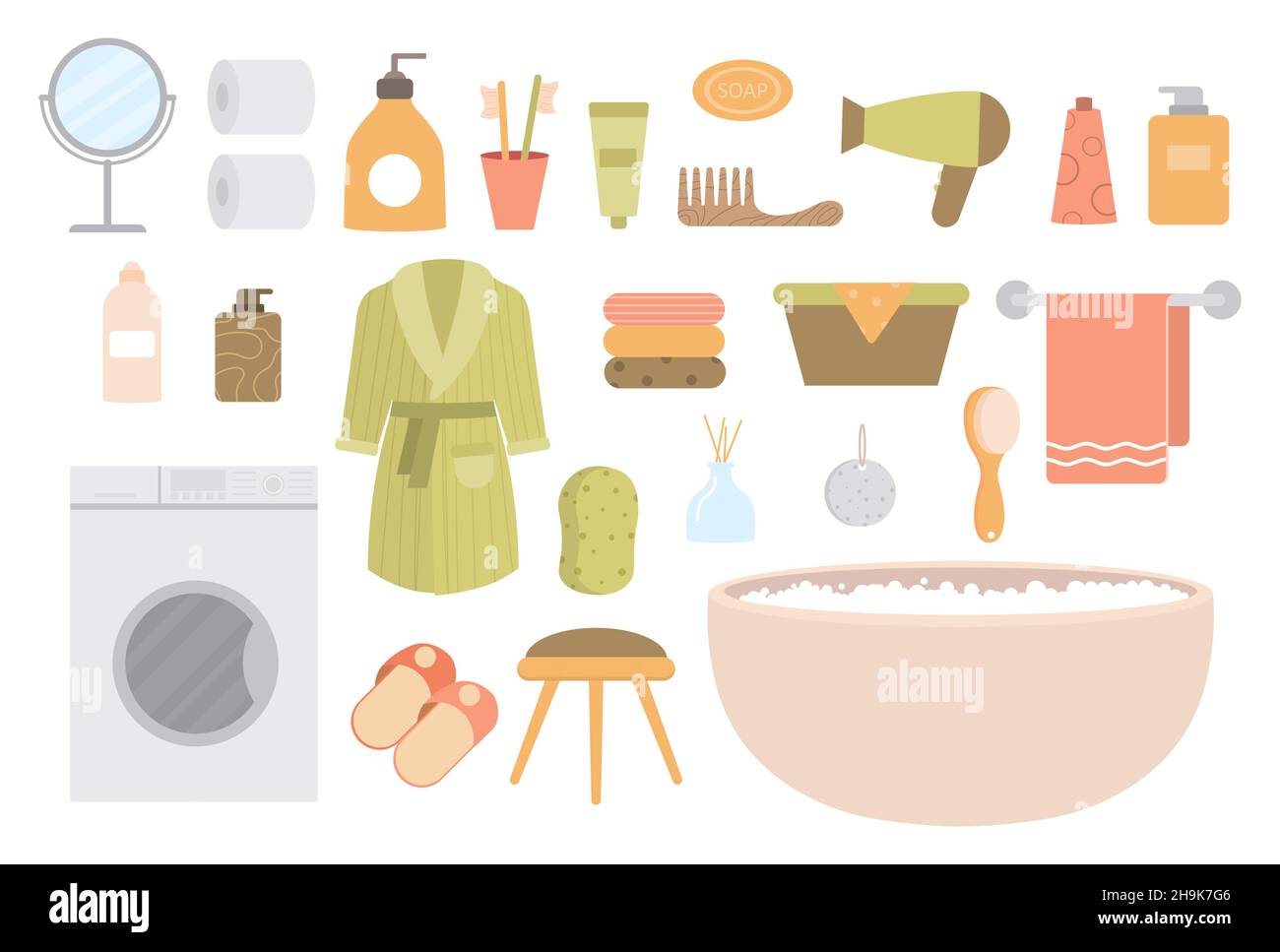 Set of bathroom elements Stock Vector Image & Art - Alamy
