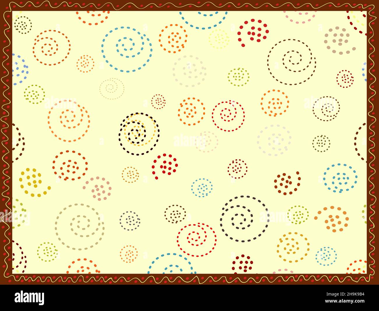 Rectangular frame ethnic card with painted Stock Vector Image & Art - Alamy