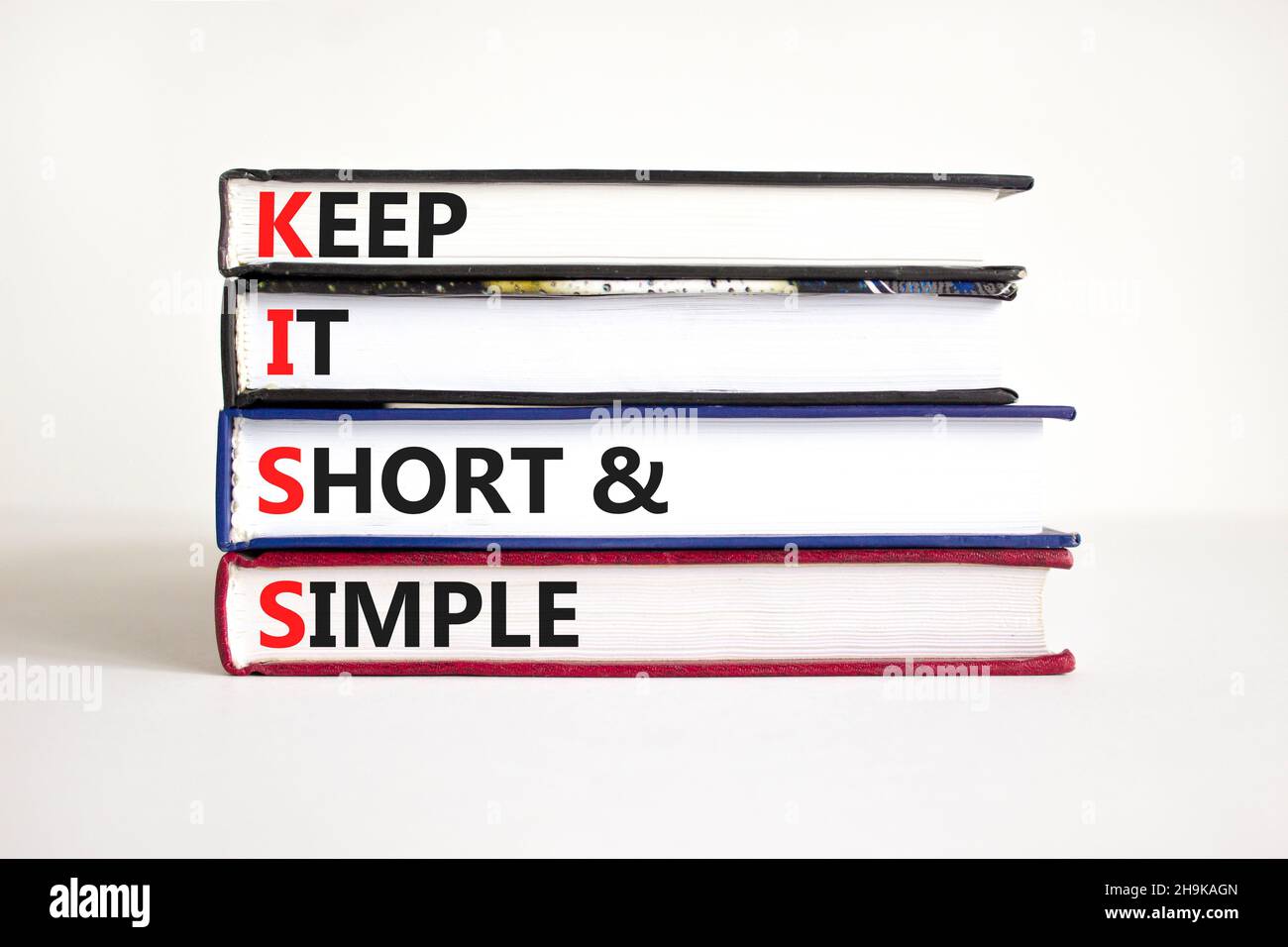 KISS keep it short and simple symbol. Concept words KISS keep it short ...
