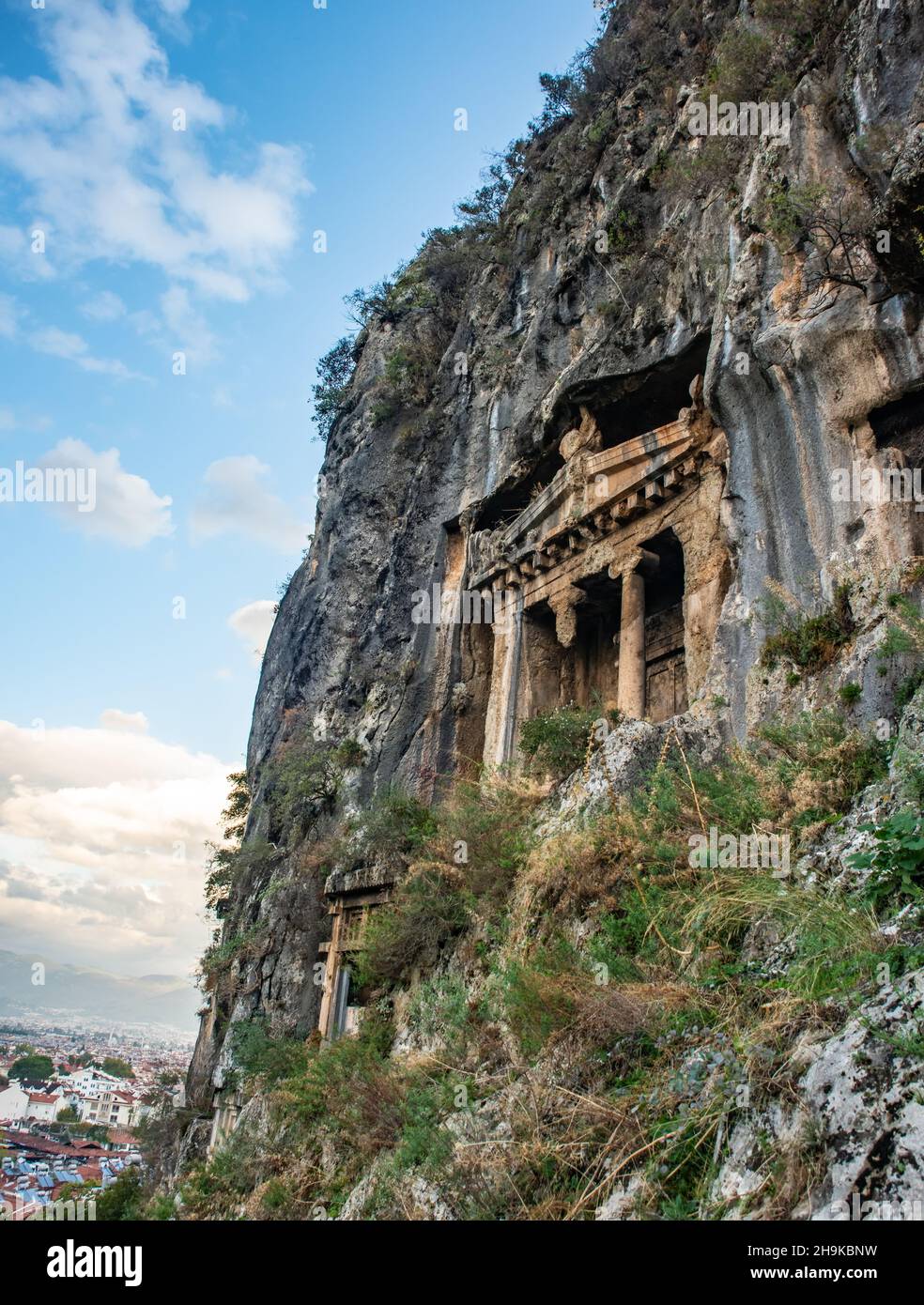 Lycian Rock Tombs Telmessos in Fethiye, Turkey Stock Photo - Alamy