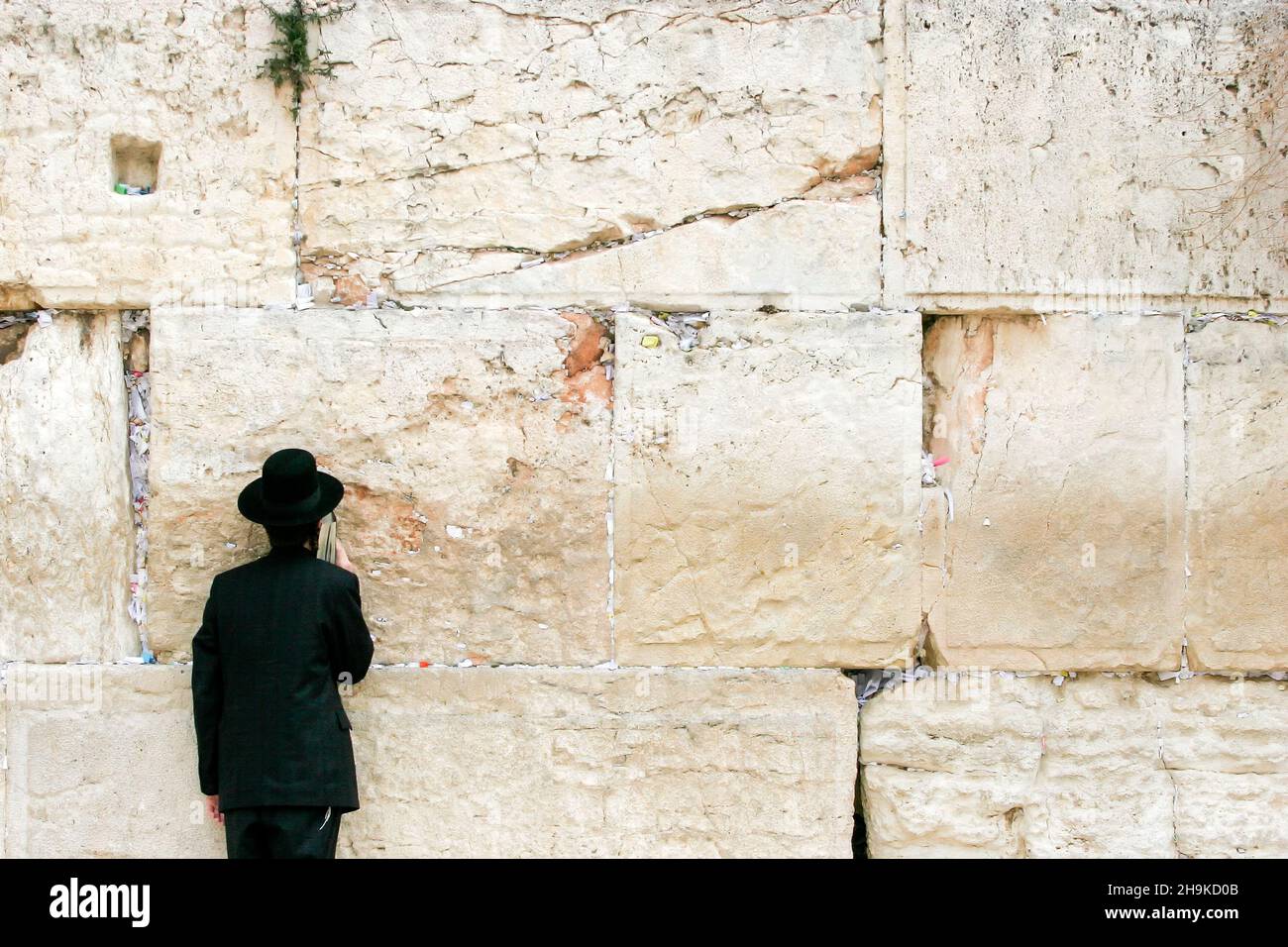 A man prays at the Wailing Wall in Jerusalem Stock Photo - Alamy