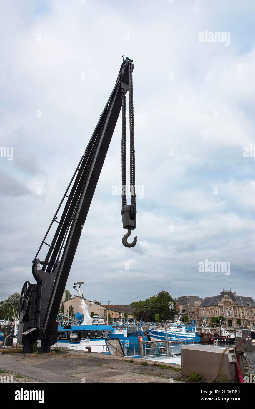 Close-up of an industrial crane hook Stock Photo - Alamy