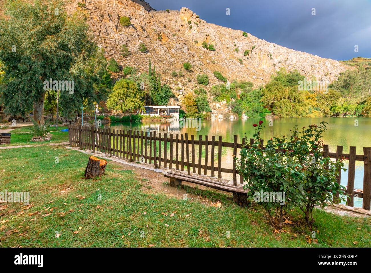 Lake of Zaros at spring, Crete, Greece Stock Photo - Alamy
