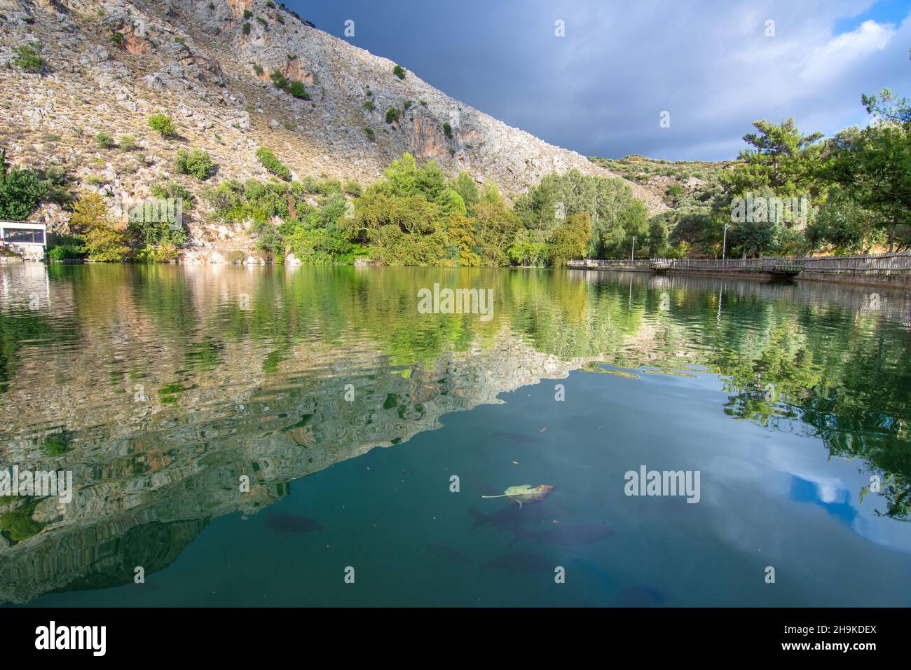 Lake of Zaros at spring, Crete, Greece Stock Photo - Alamy