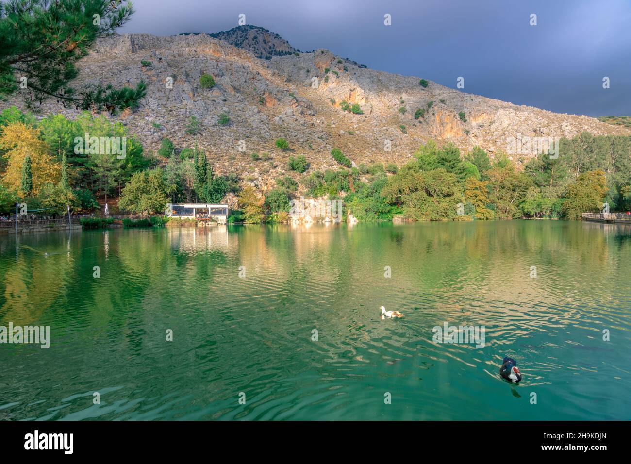 Lake of Zaros at spring, Crete, Greece Stock Photo - Alamy