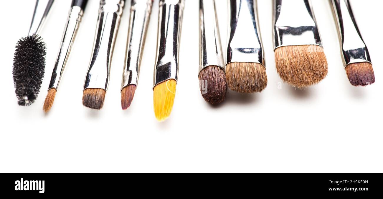brush, many, range, set, makeup, various tools, oblique, selection ...