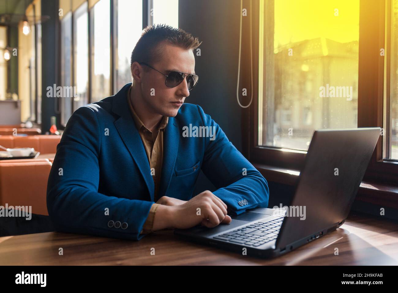 A business man businessman a stylish portrait of Caucasian appearance ...