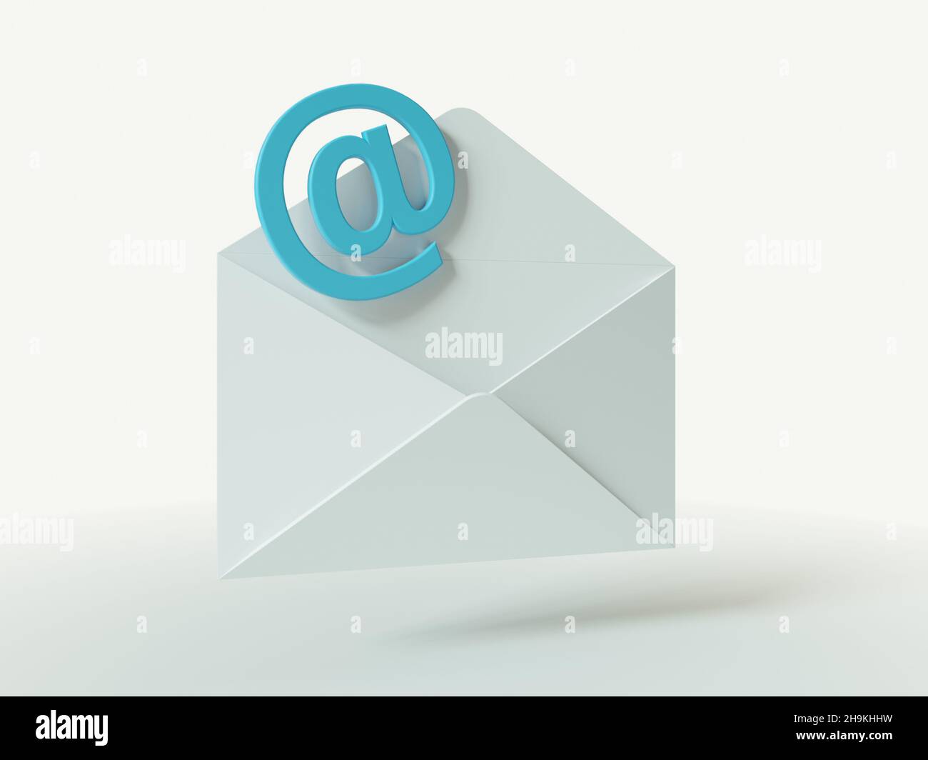 White envelope with an email sign Stock Photo - Alamy