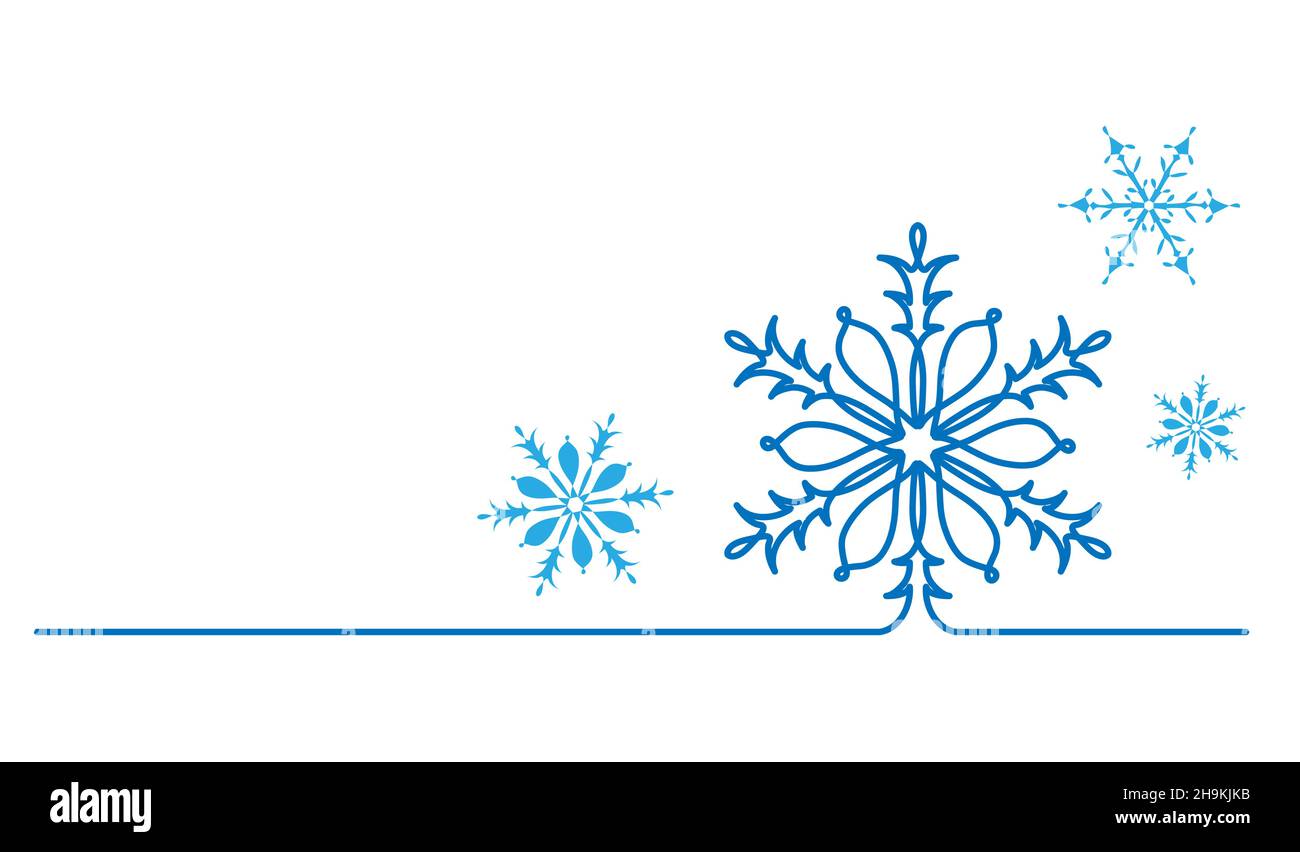 Snowflakes Corner Border