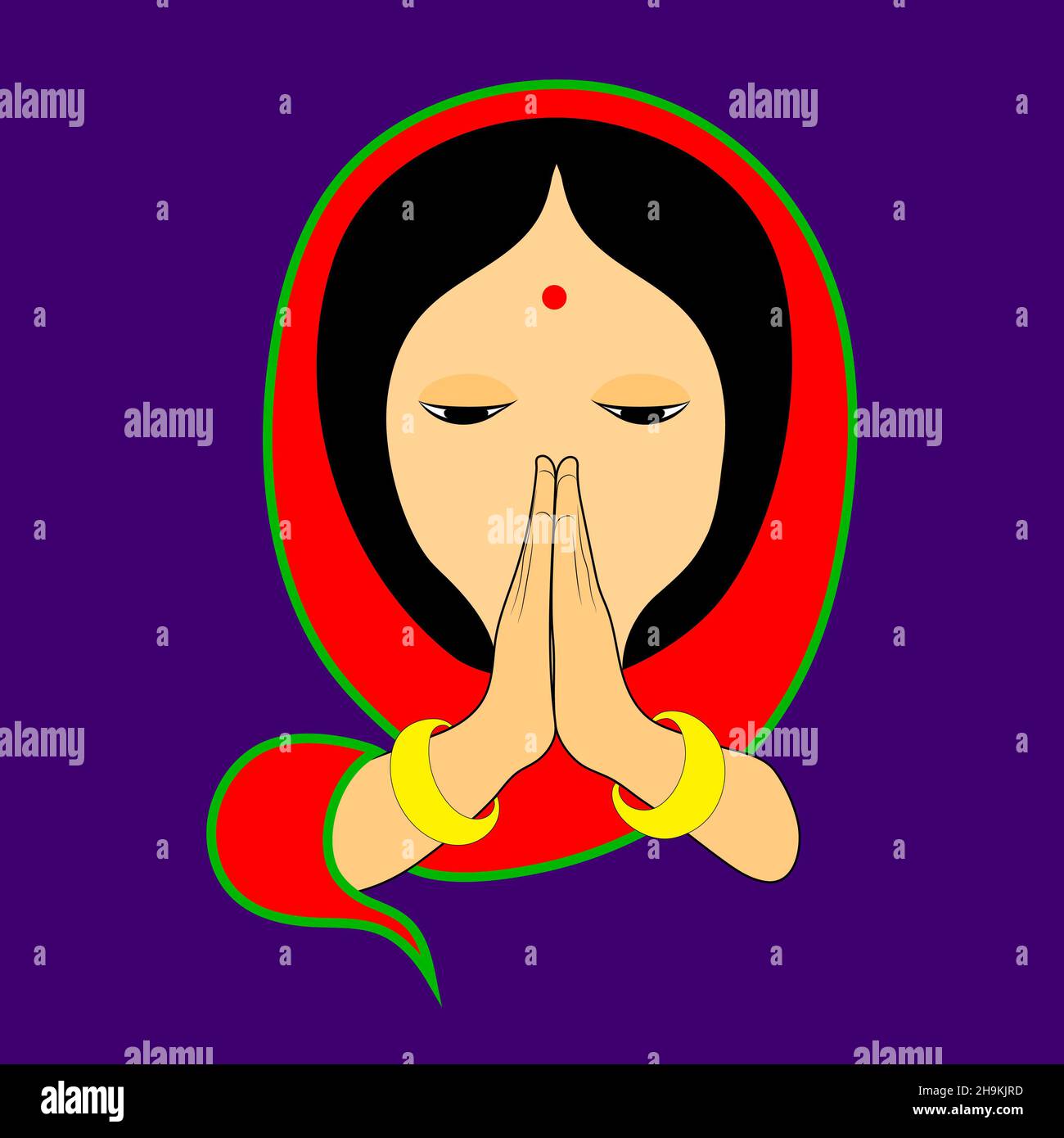 Indian namaskar prayer hands hi-res stock photography and images - Alamy