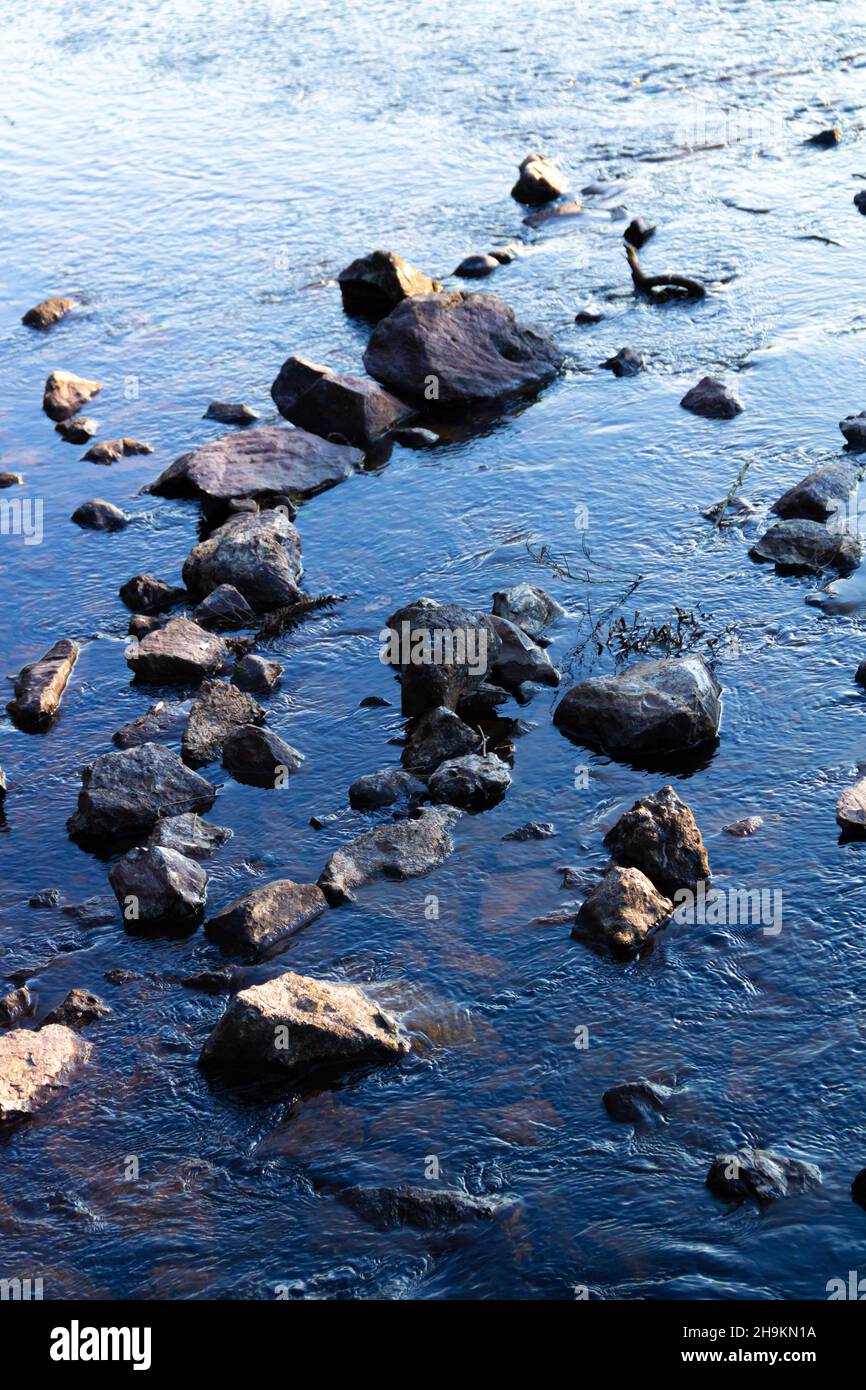color photography of lake with blue and white colors and rocks Stock ...