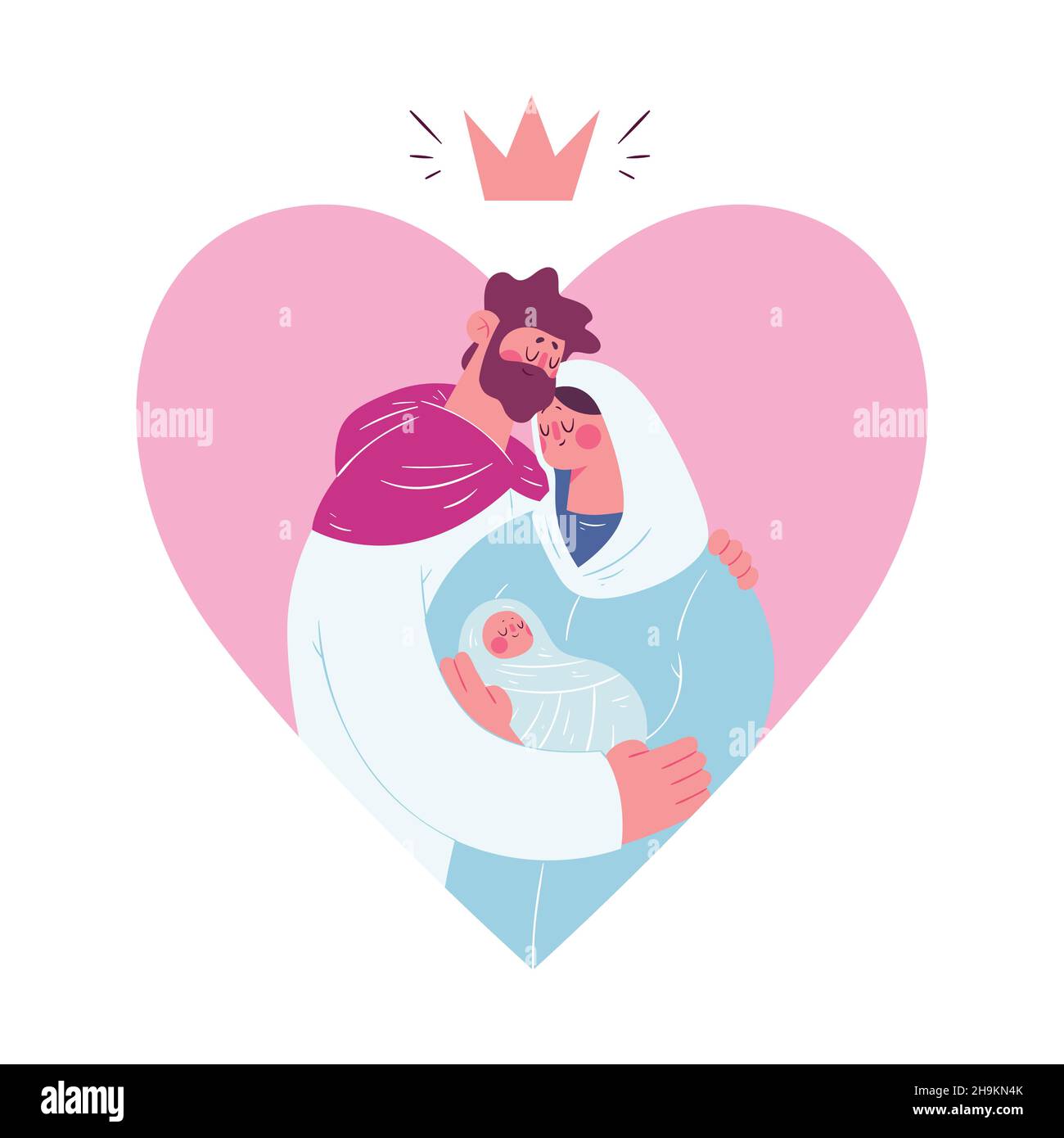 hand drawn nativity scene vector design illustration Stock Vector Image ...