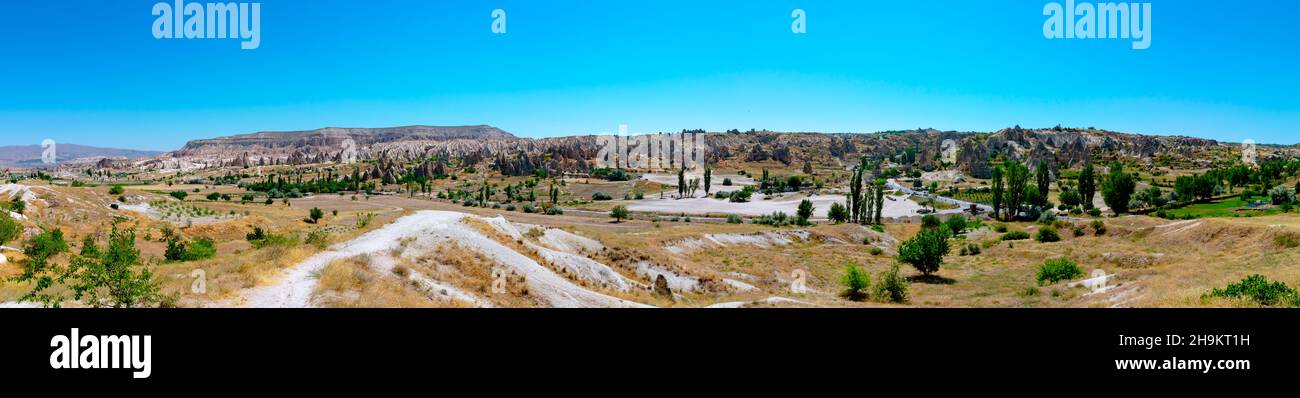 Cappadocia Panorama. Panoramic view of Cappadocia from Goreme. Travel ...