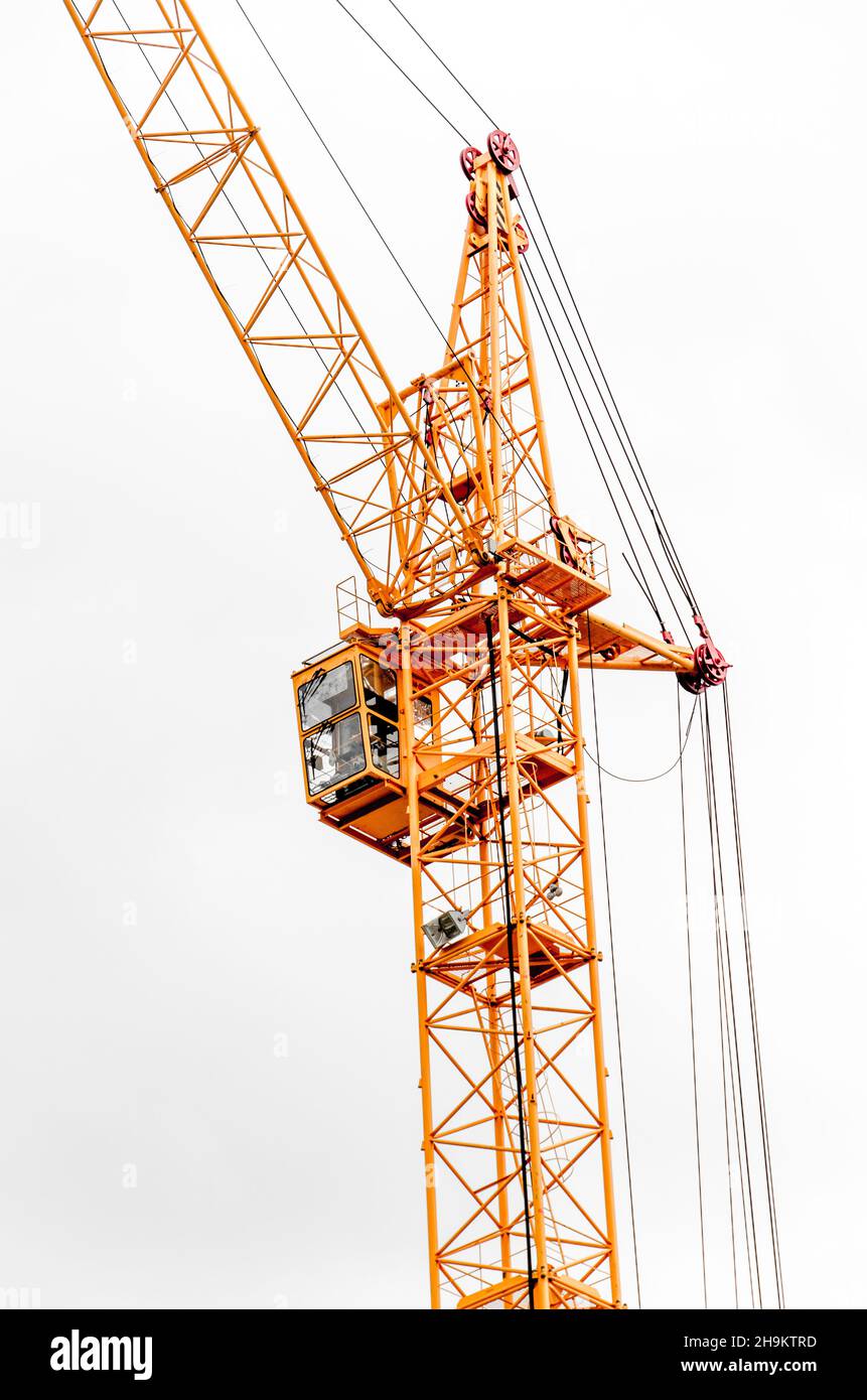 Building crane construction Stock Photo - Alamy