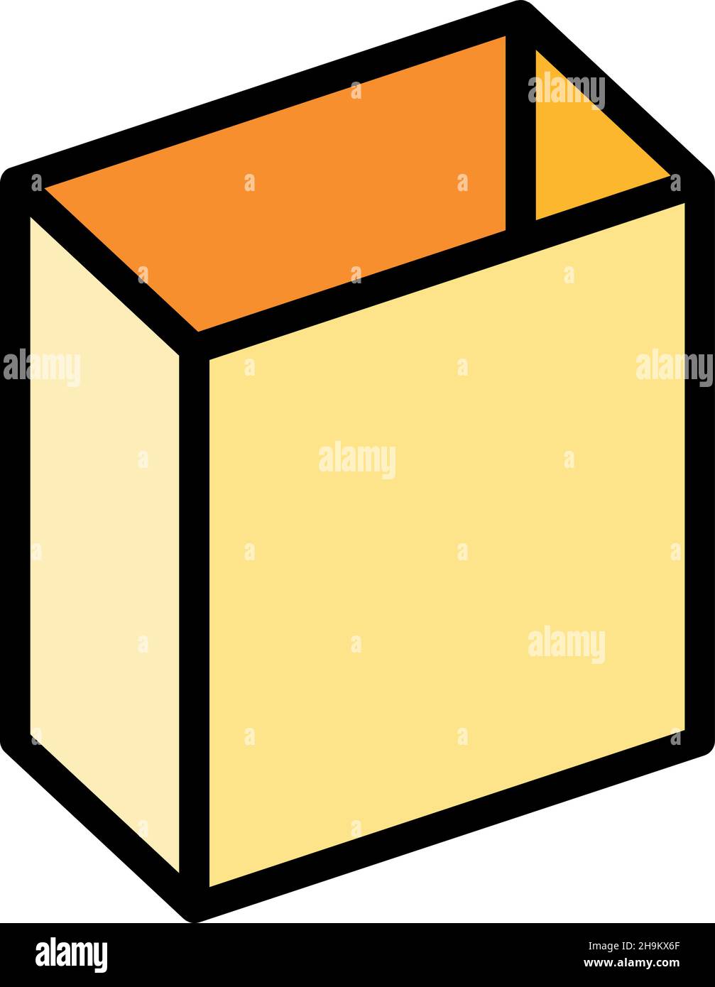 Square box icon. Outline square box vector icon color flat isolated ...
