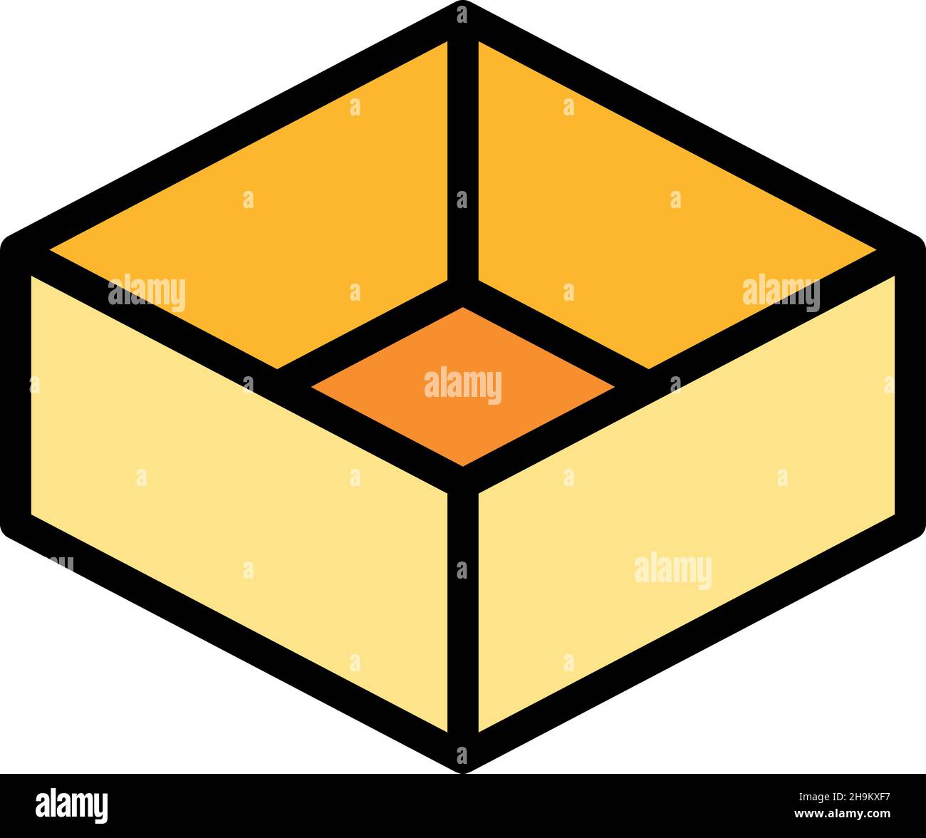 Package box icon. Outline package box vector icon color flat isolated ...