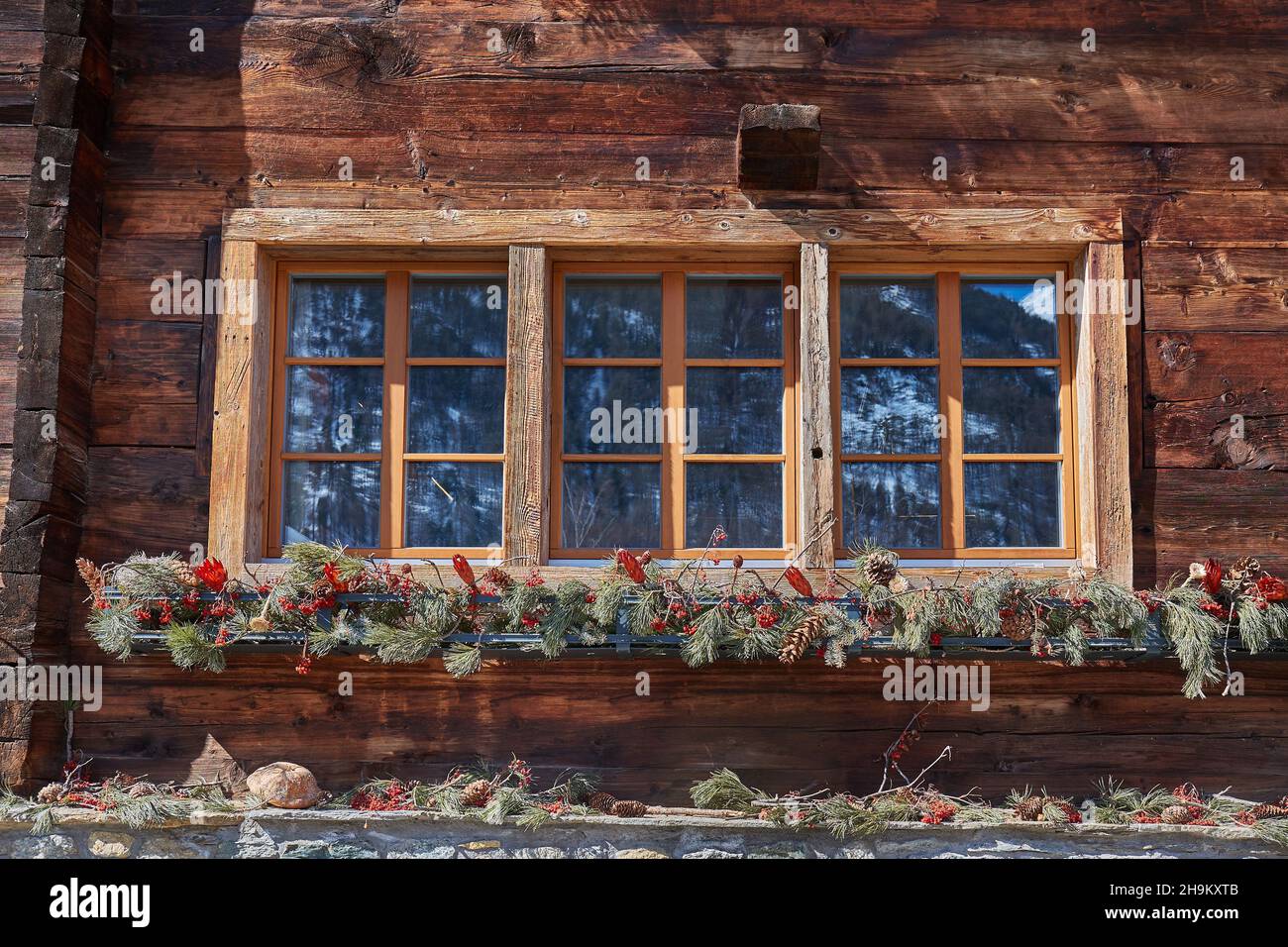 Rural Wooden Window Stock Photo - Alamy