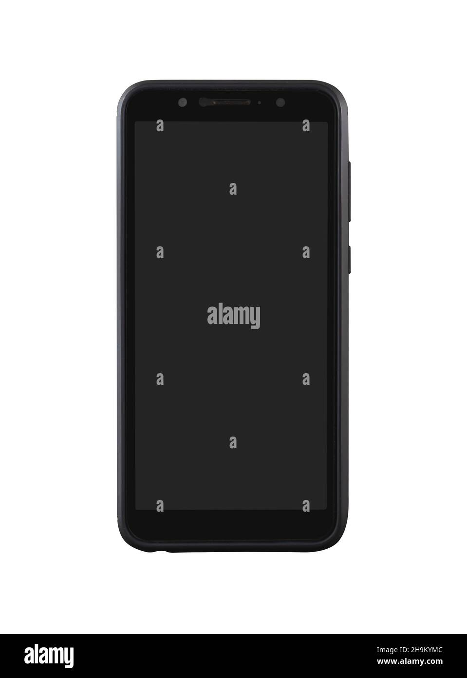 Phone, smartphone front view on white background Stock Photo - Alamy