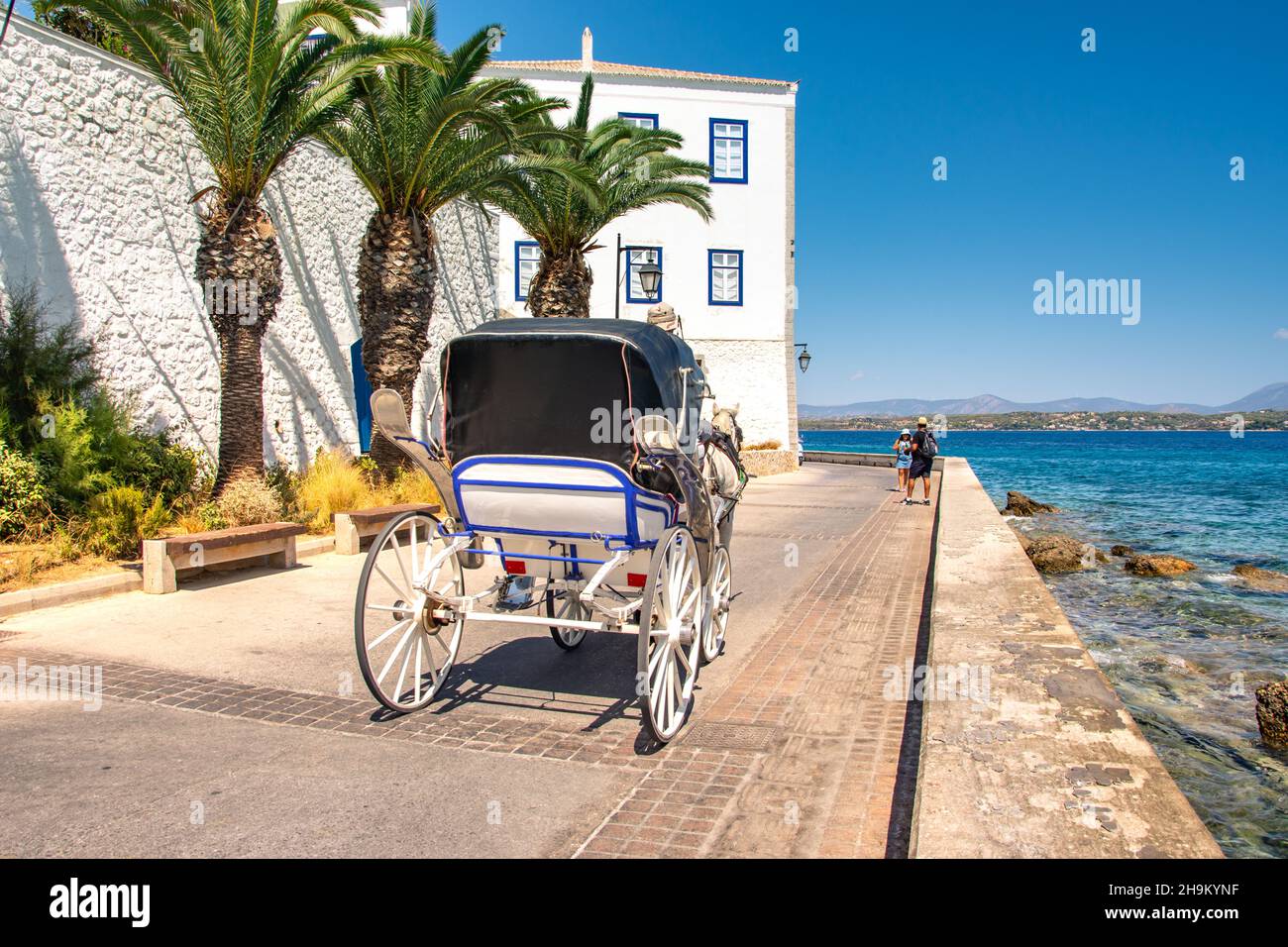 View of the amazing island of Spetses, Greece Stock Photo - Alamy