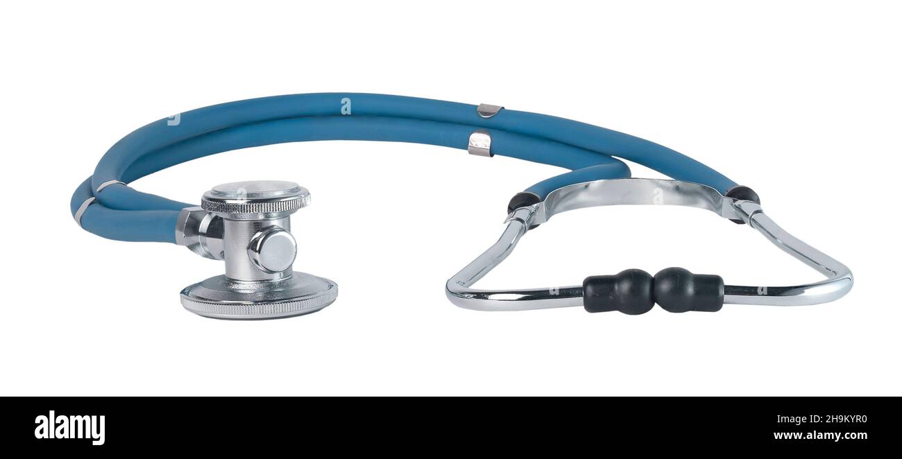 Stethoscope in perspective isolated on white background. Medical tool ...