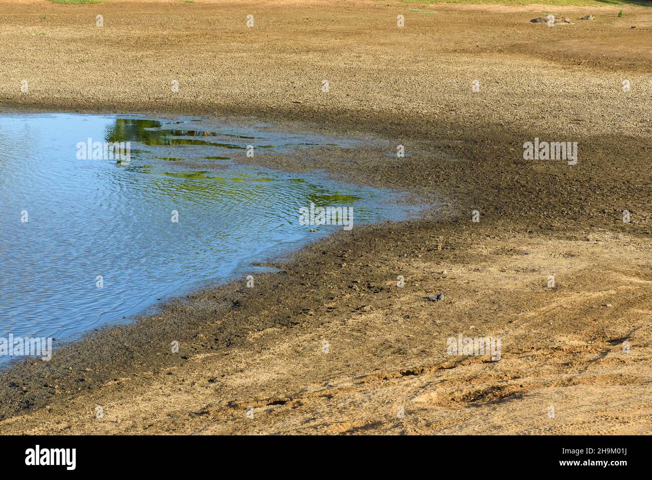 Dry and cracked ground caused by drought in Paraiba, Brazil. Climate ...