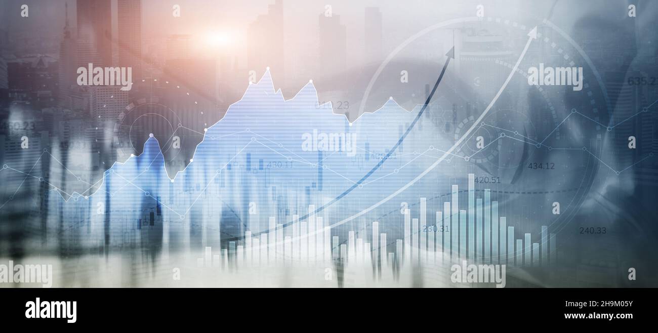 Stock Market Graph and Bar Chart Stock Photo - Alamy