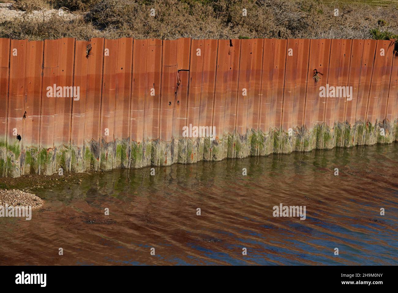 Rusted old iron structure, seen in Pagham harbour Stock Photo - Alamy