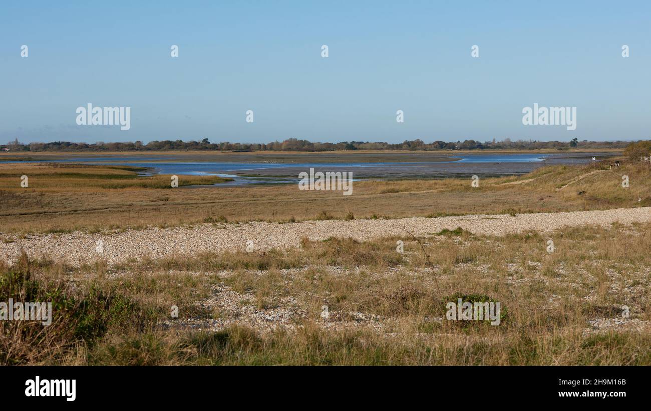 General view over Pagham Harbour Nature Reserve Stock Photo - Alamy