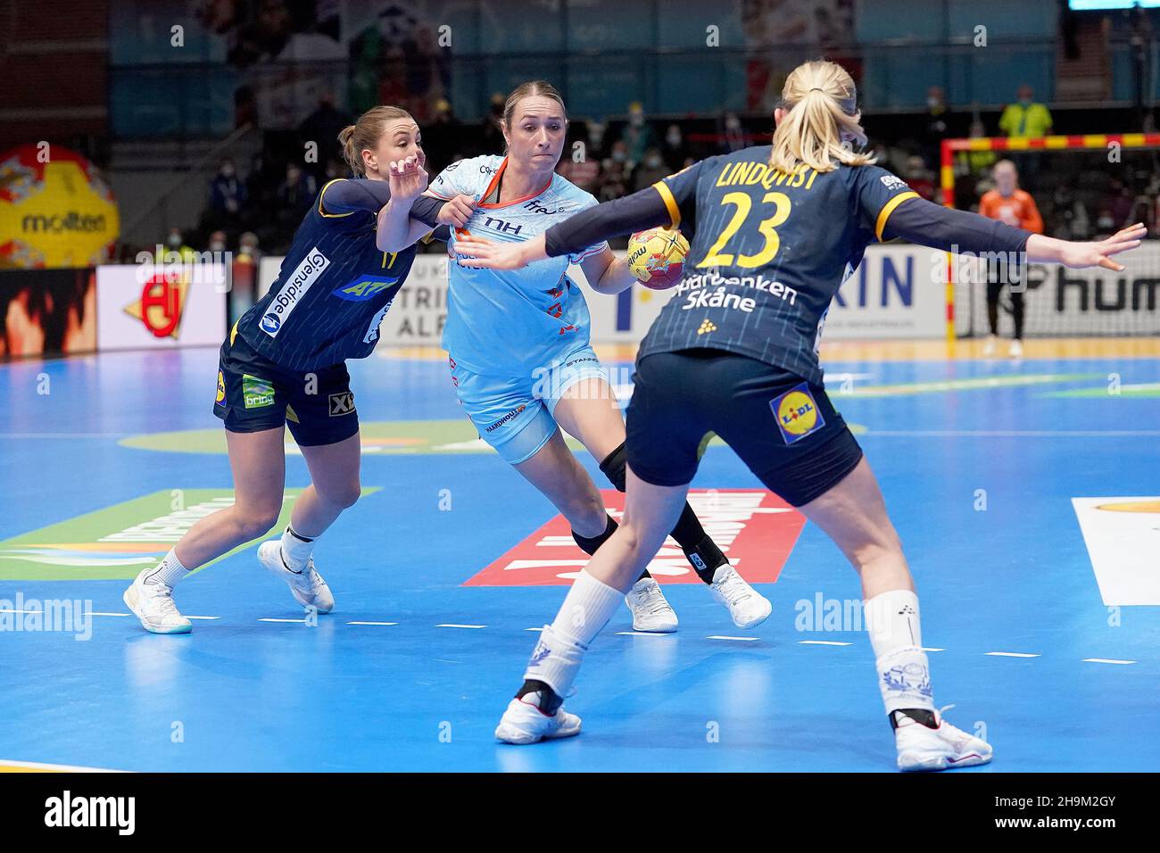 TORREVIEJA, SPAIN - DECEMBER 7: Nina Dano of Sweden in a duel with Lois ...