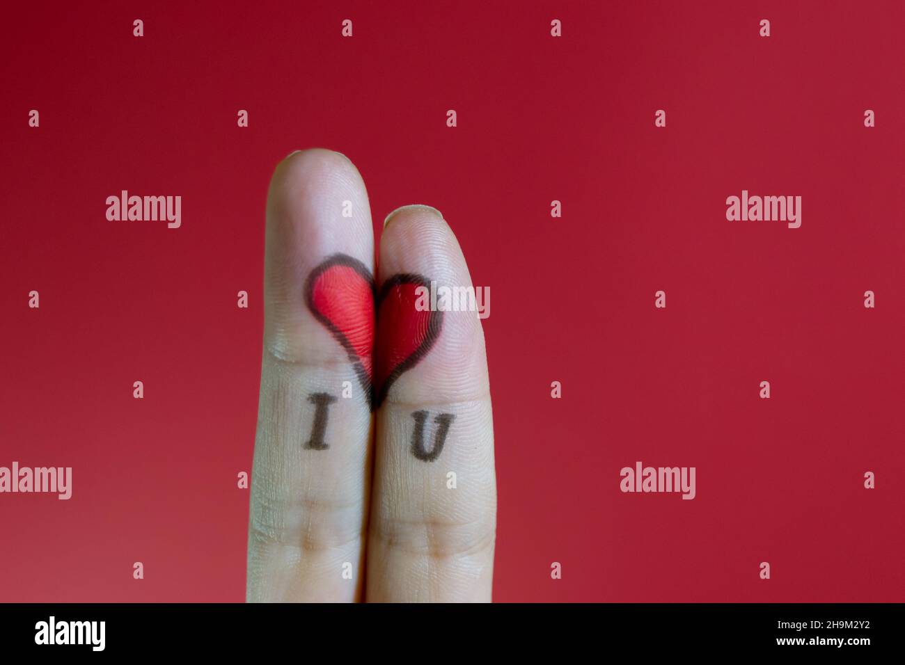 I Love You Written On Fingers