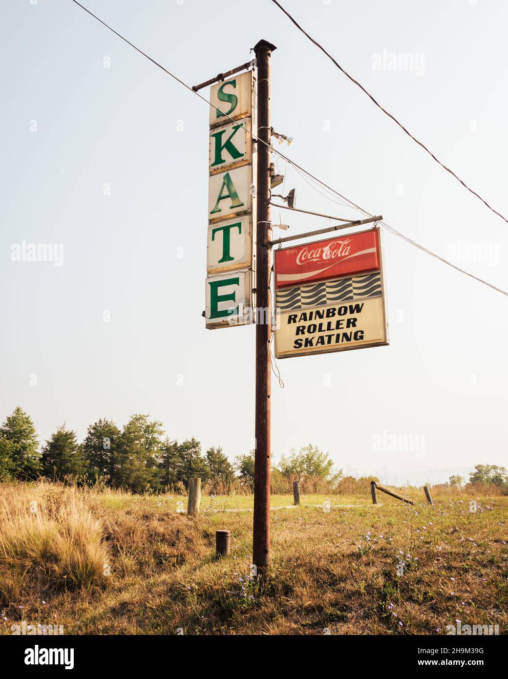 Roller Skating Rink sign, near Harrisonburg, Virginia Stock Photo - Alamy