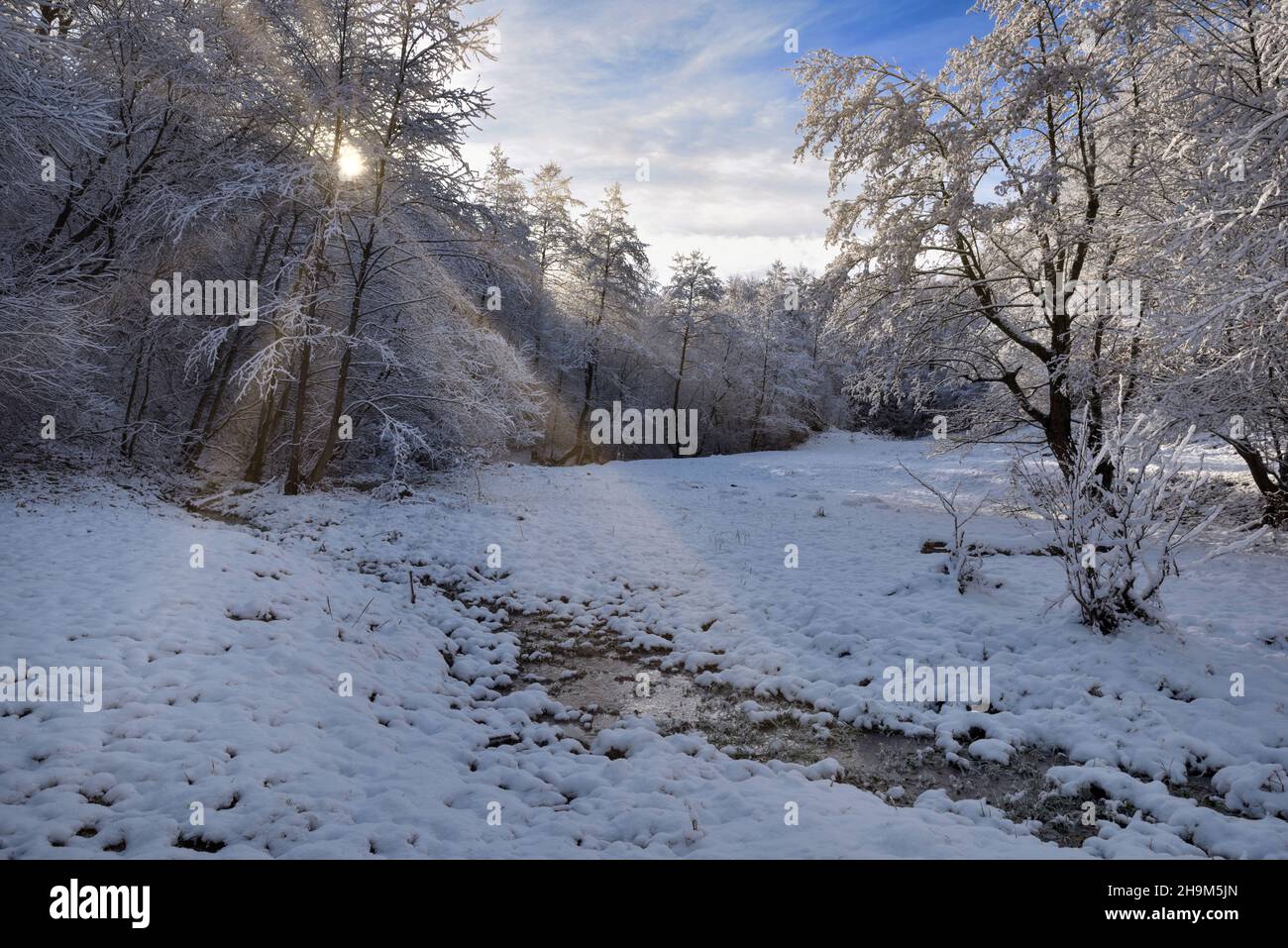 Snowy sun hi-res stock photography and images - Alamy