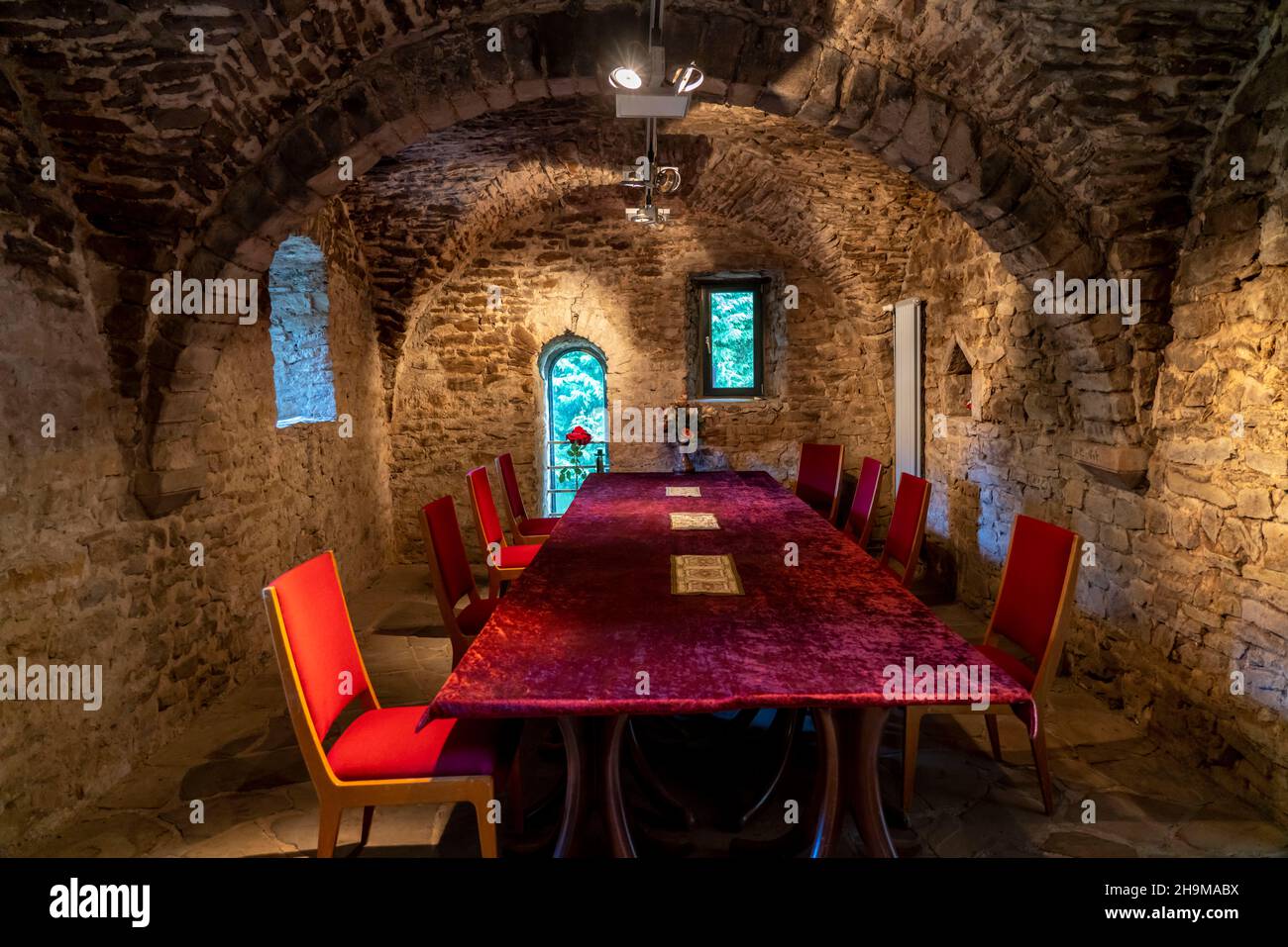 The Romanesque House in the Grugapark, living space, partially ...