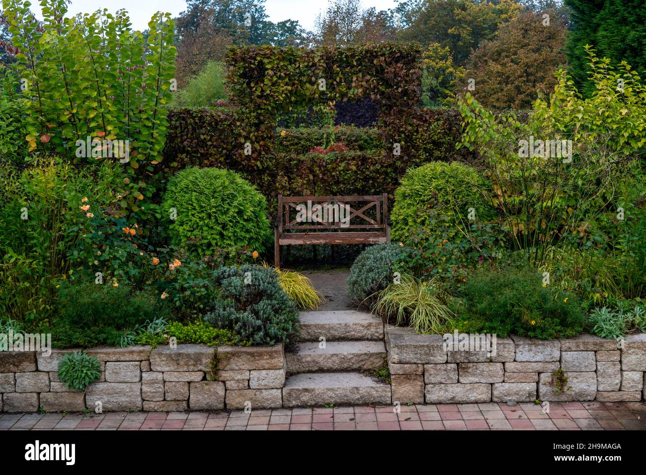 Model gardens in the Grugapark, horticultural design of different ...