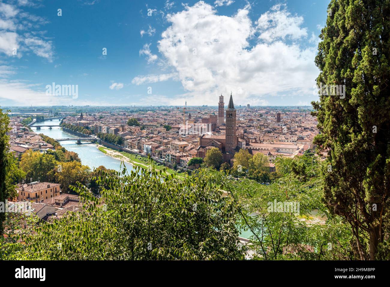 Scenic panoramic view from downtown verona hi-res stock photography and ...