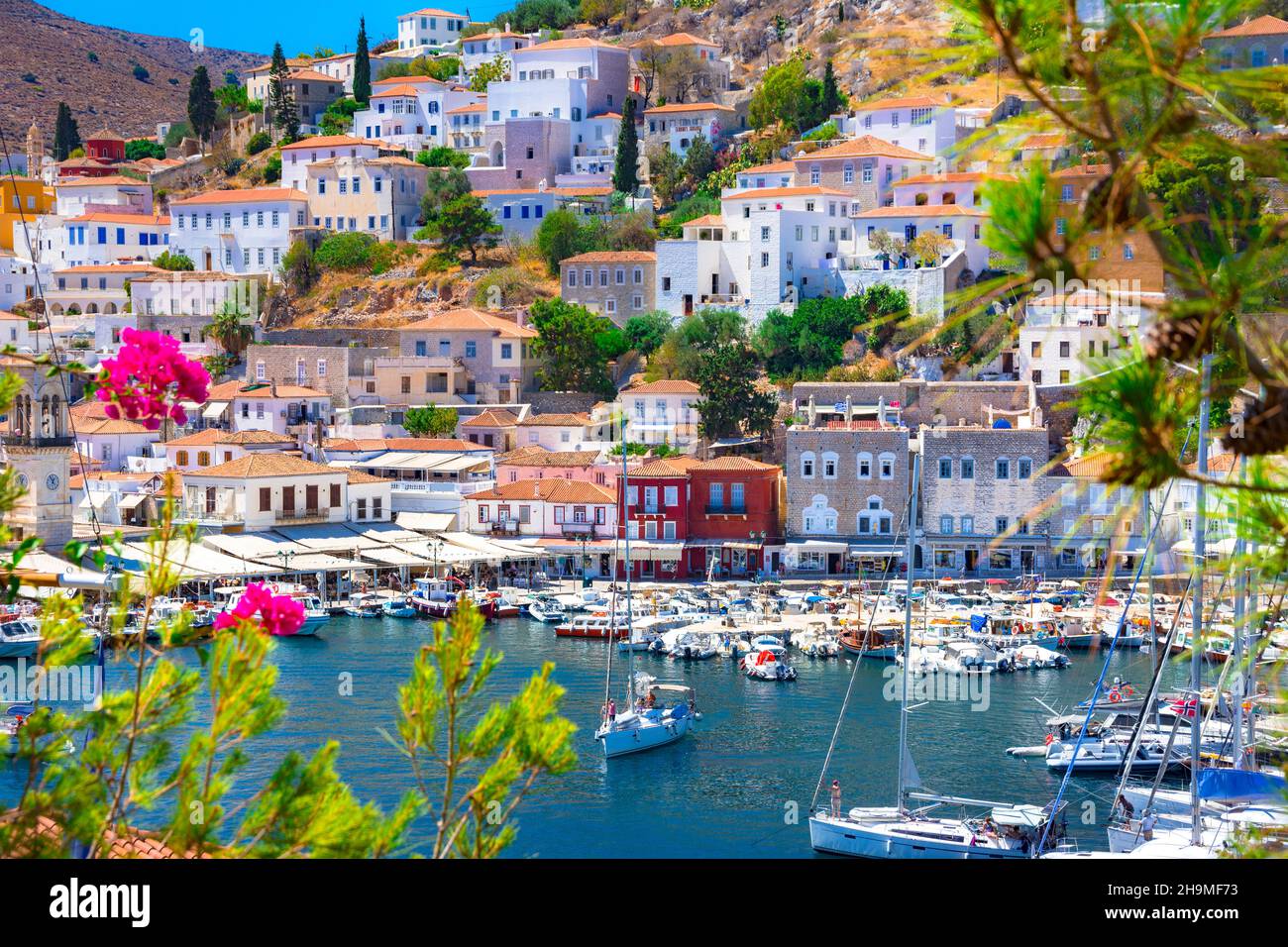 Greece hydra island aerial view hi-res stock photography and images - Alamy