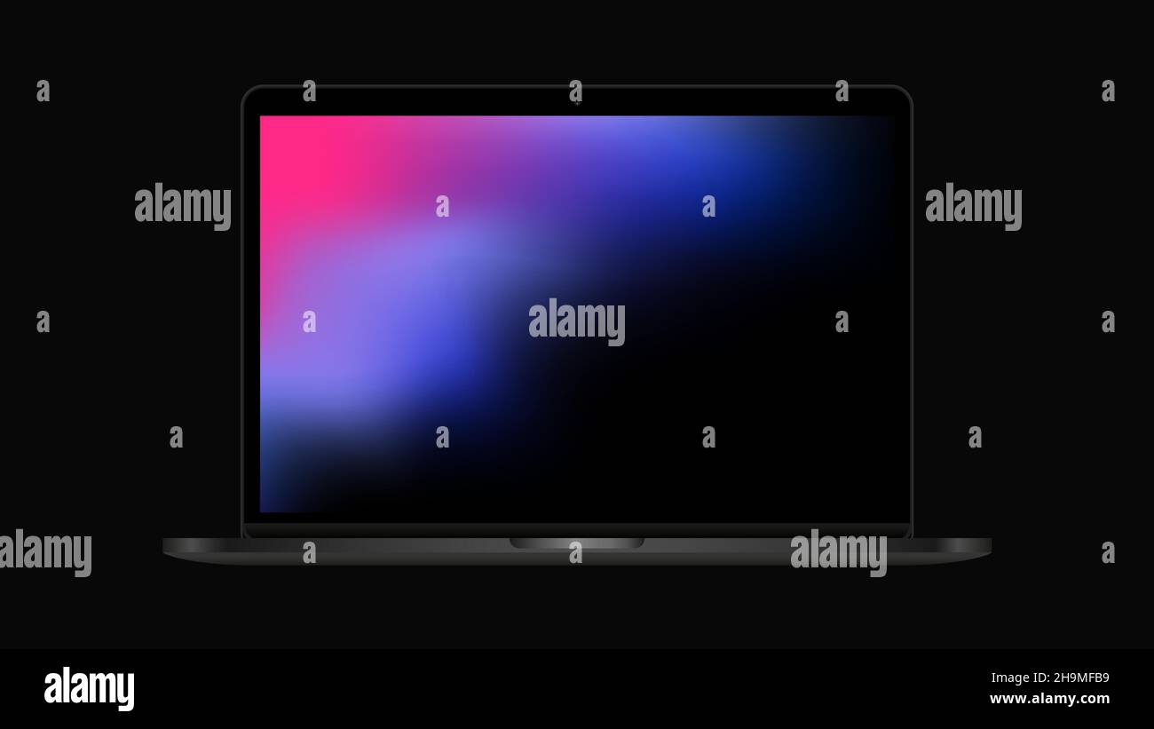 Colorful Laptop Mockup. Design for Notebook Presentation. Vector ...