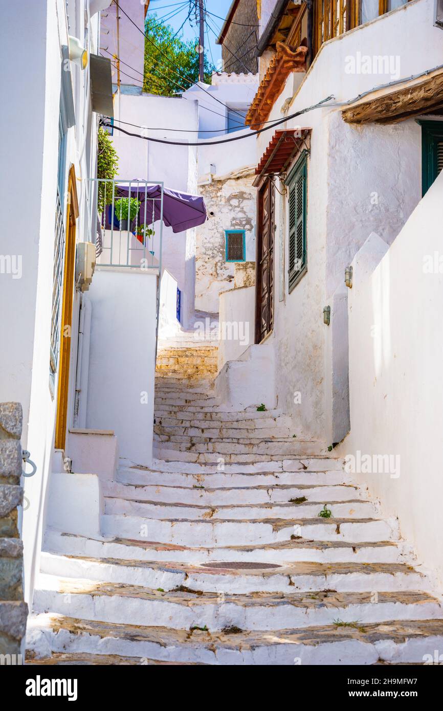 View of the amazing Hydra island, Greece Stock Photo - Alamy