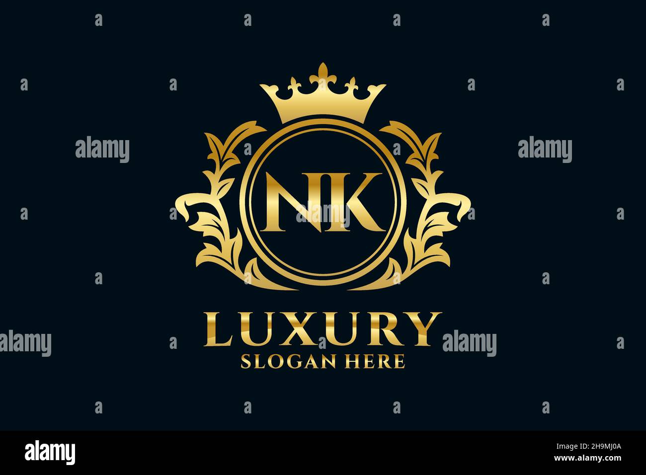 Nk logo flourish Stock Vector Images - Alamy