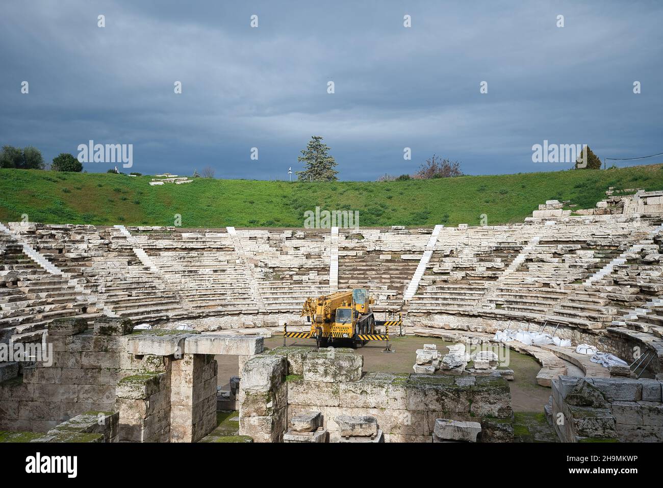 The ancient theater of Larissa, one of the most important and largest ...