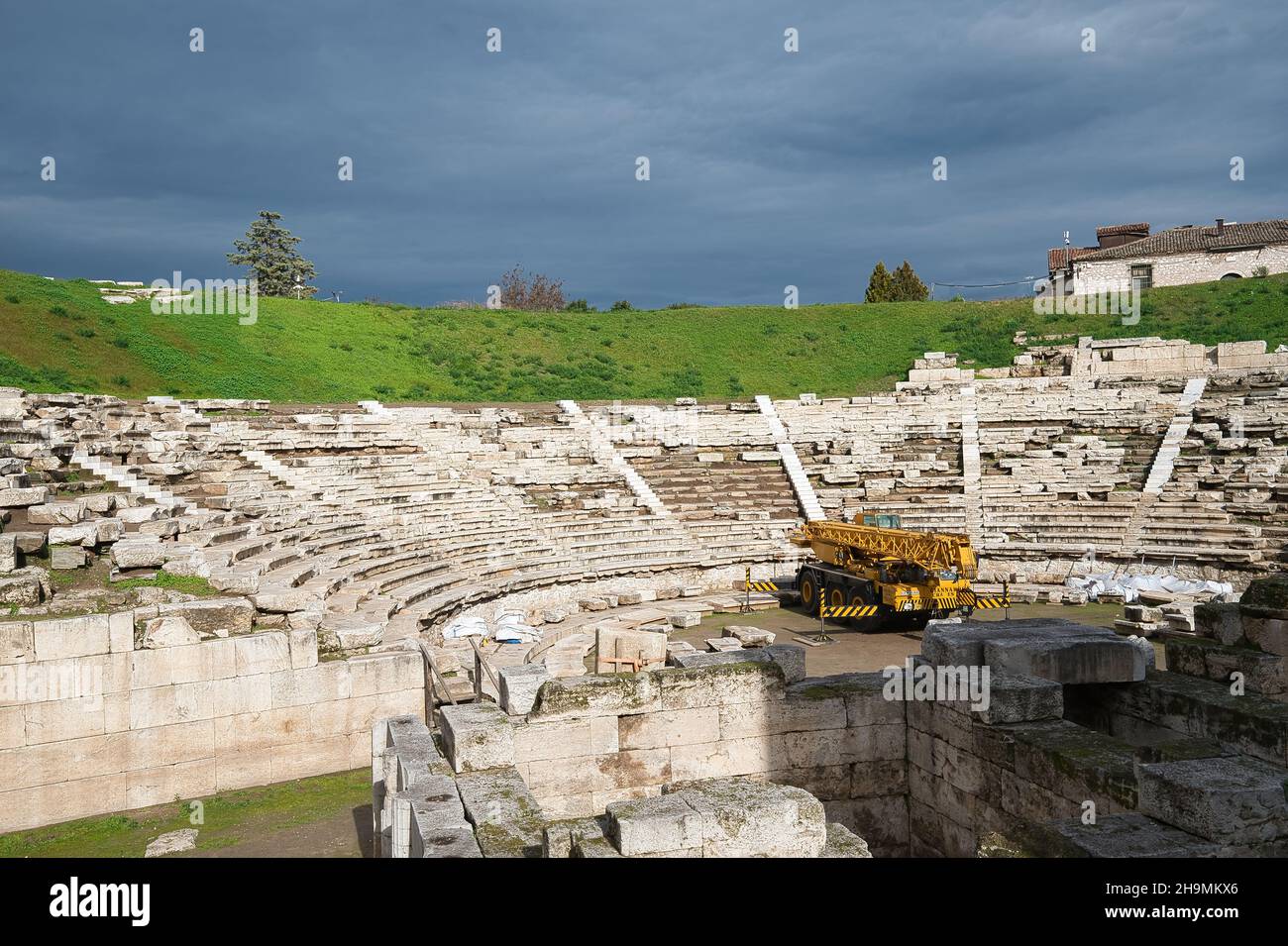 The ancient theater of Larissa, one of the most important and largest ...