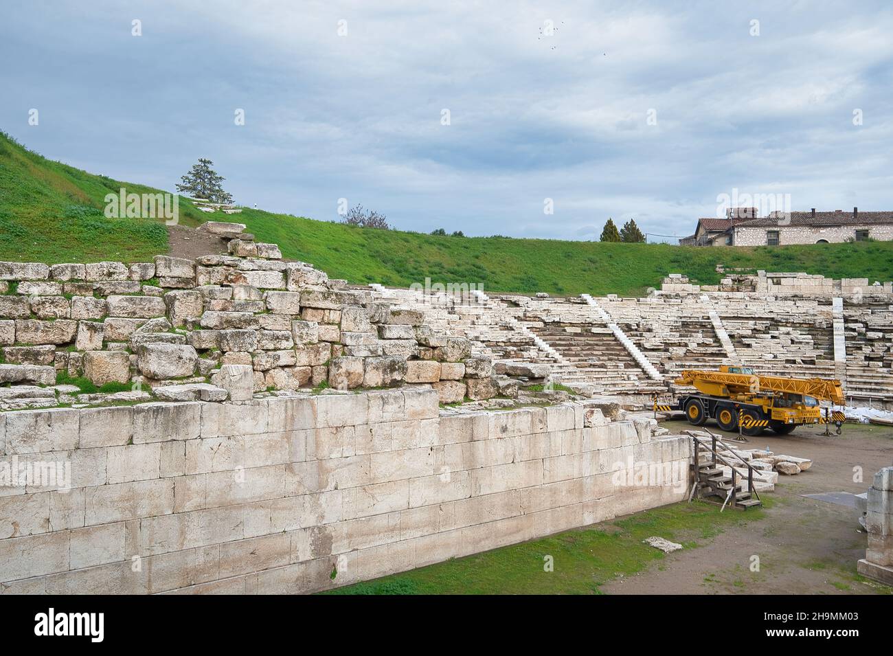 The ancient theater of Larissa, one of the most important and largest ...