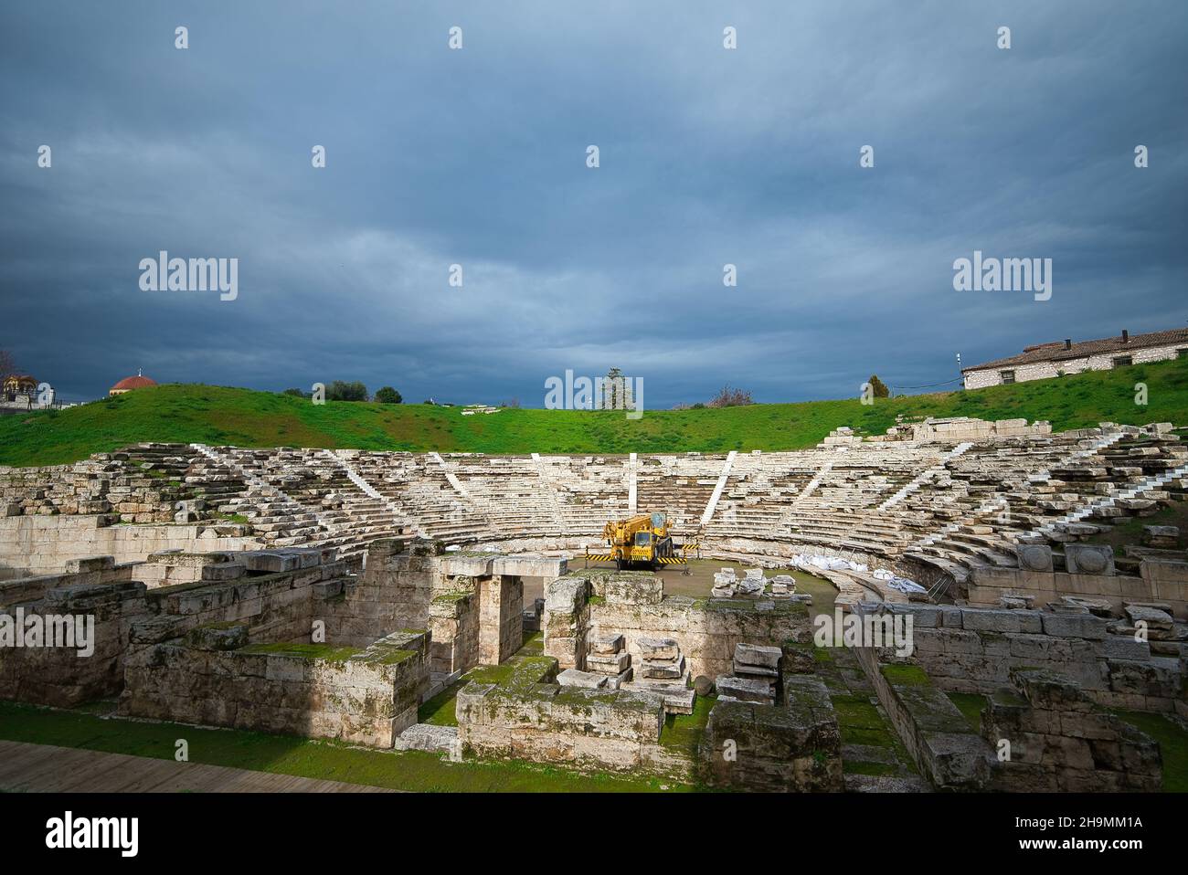 The ancient theater of Larissa, one of the most important and largest ...