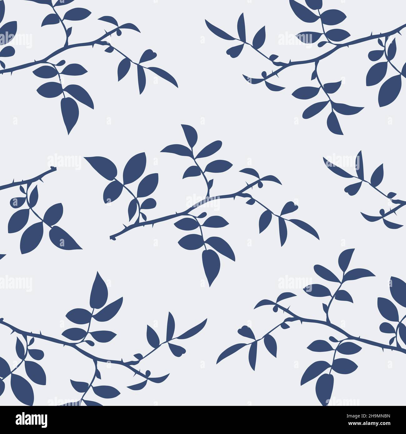 blue botanical pattern Stock Vector Image & Art - Alamy